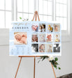 Watercolour Blue | Printable First Year Photo Timeline Sign Template ...