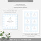 Gingham Blue Bunny | Printable Bookplate Label Template – Black Bow Studio