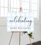 Gingham Blue | Printable Celebrating Welcome Sign Template – Black Bow ...