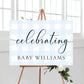 Gingham Blue | Printable Celebrating Welcome Sign Template – Black Bow ...