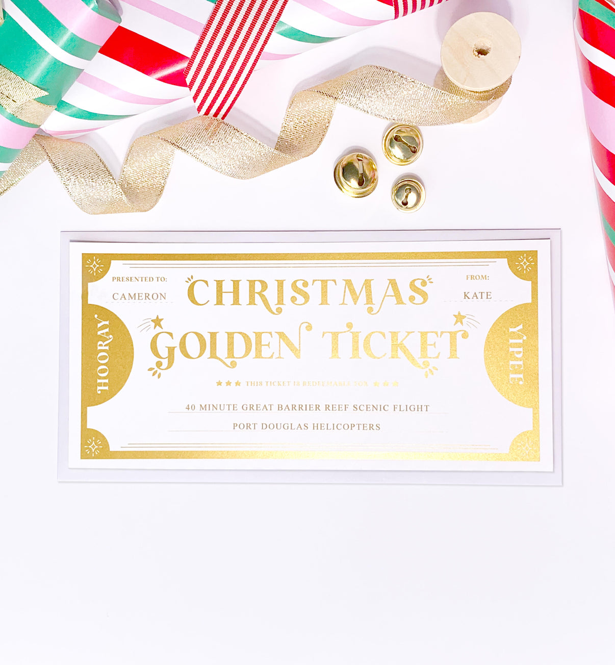 Golden Ticket Gold | Christmas Gift Voucher – Black Bow Studio
