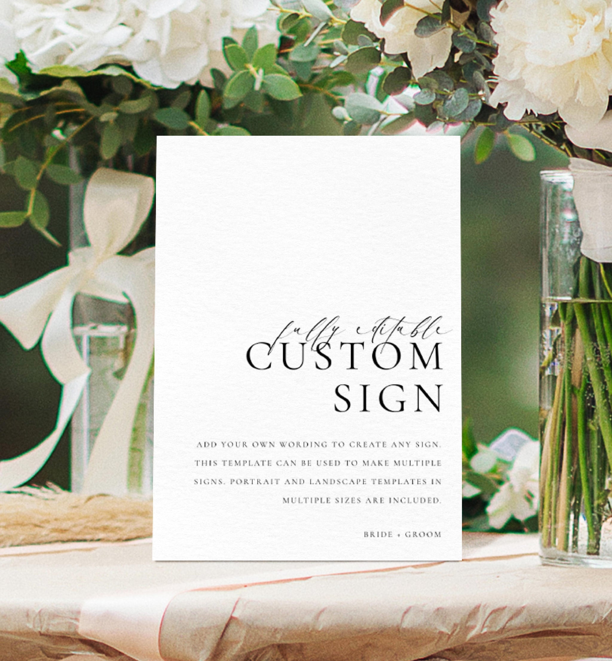 Ellesmere White | Printable Custom Text Sign – Black Bow Studio