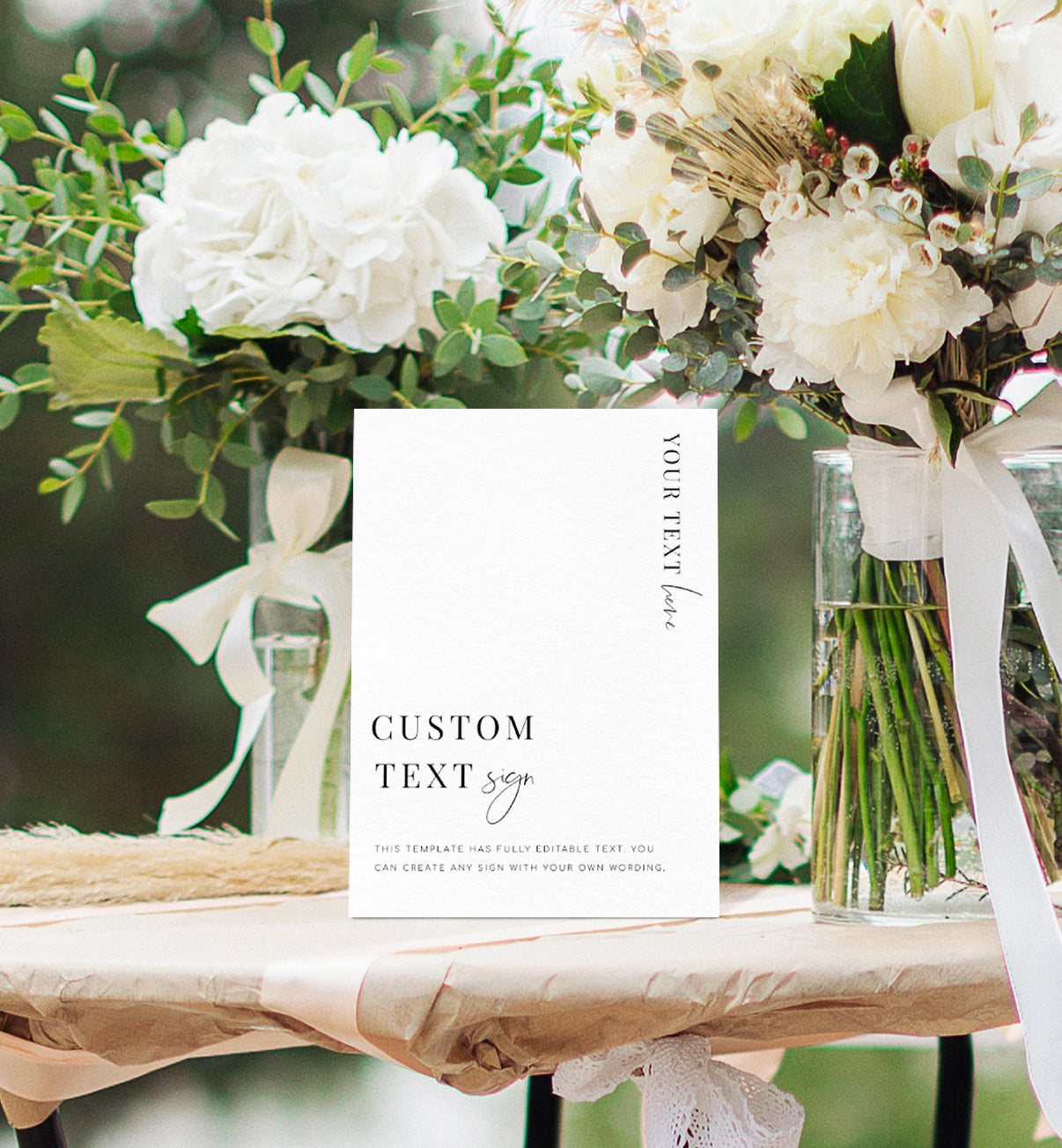 Estelle White | Printable Custom Text Sign – Black Bow Studio