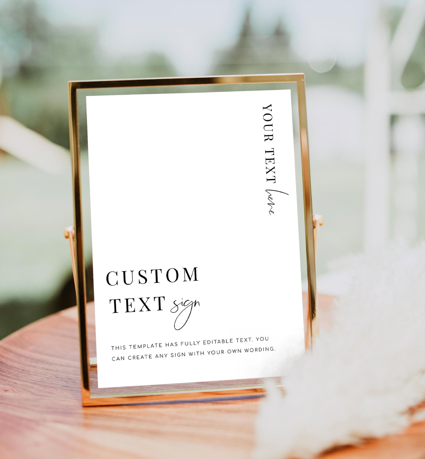 Estelle White | Printable Custom Text Sign – Black Bow Studio