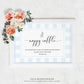 Gingham Blue Bunny | Printable Diaper Raffle Sign & Ticket Template ...