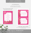 Barbie Party Hot Pink Gold | Printable Bar Menu Sign Template – Black ...