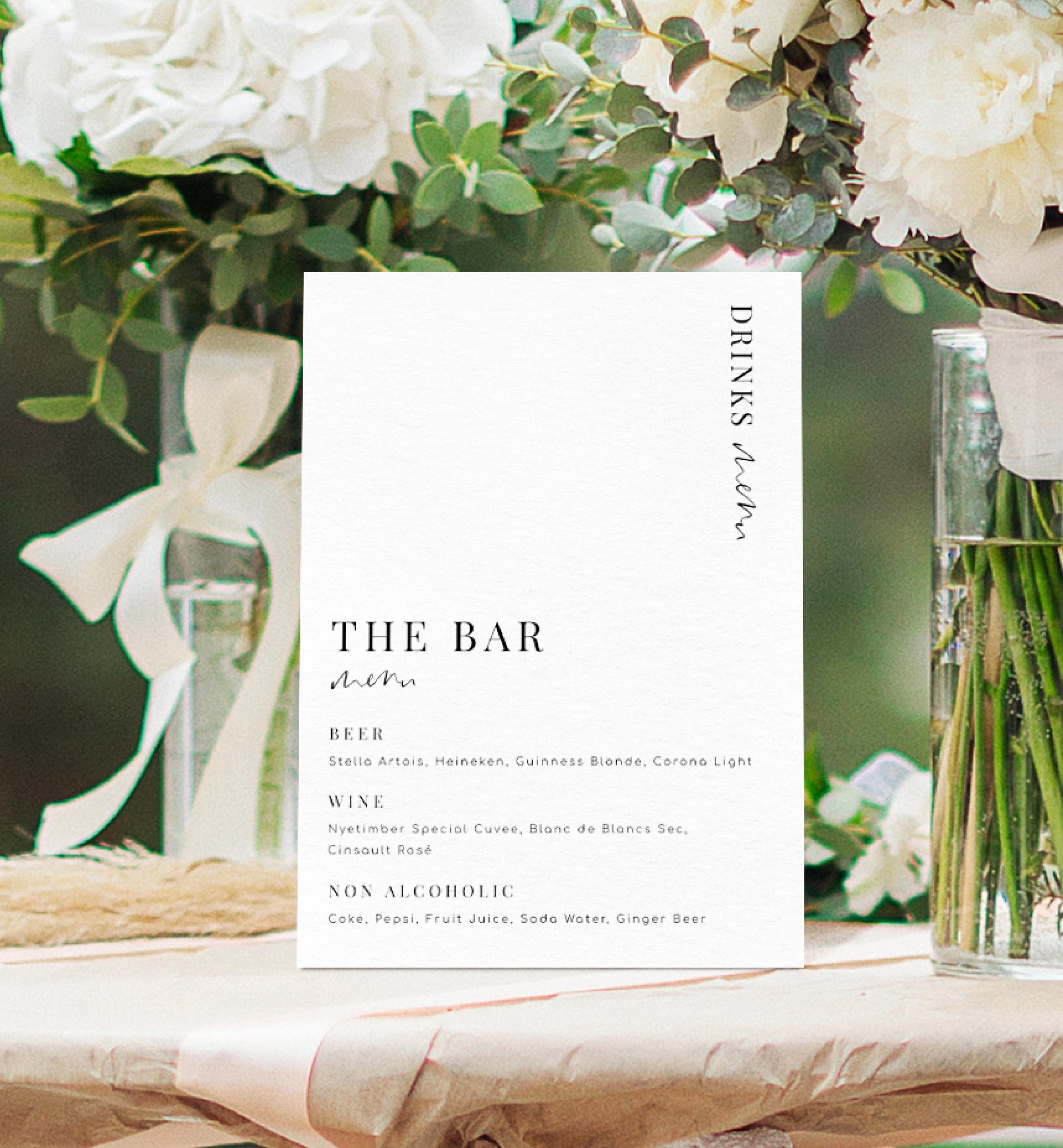 Estelle White | Printable The Bar Menu Sign – Black Bow Studio