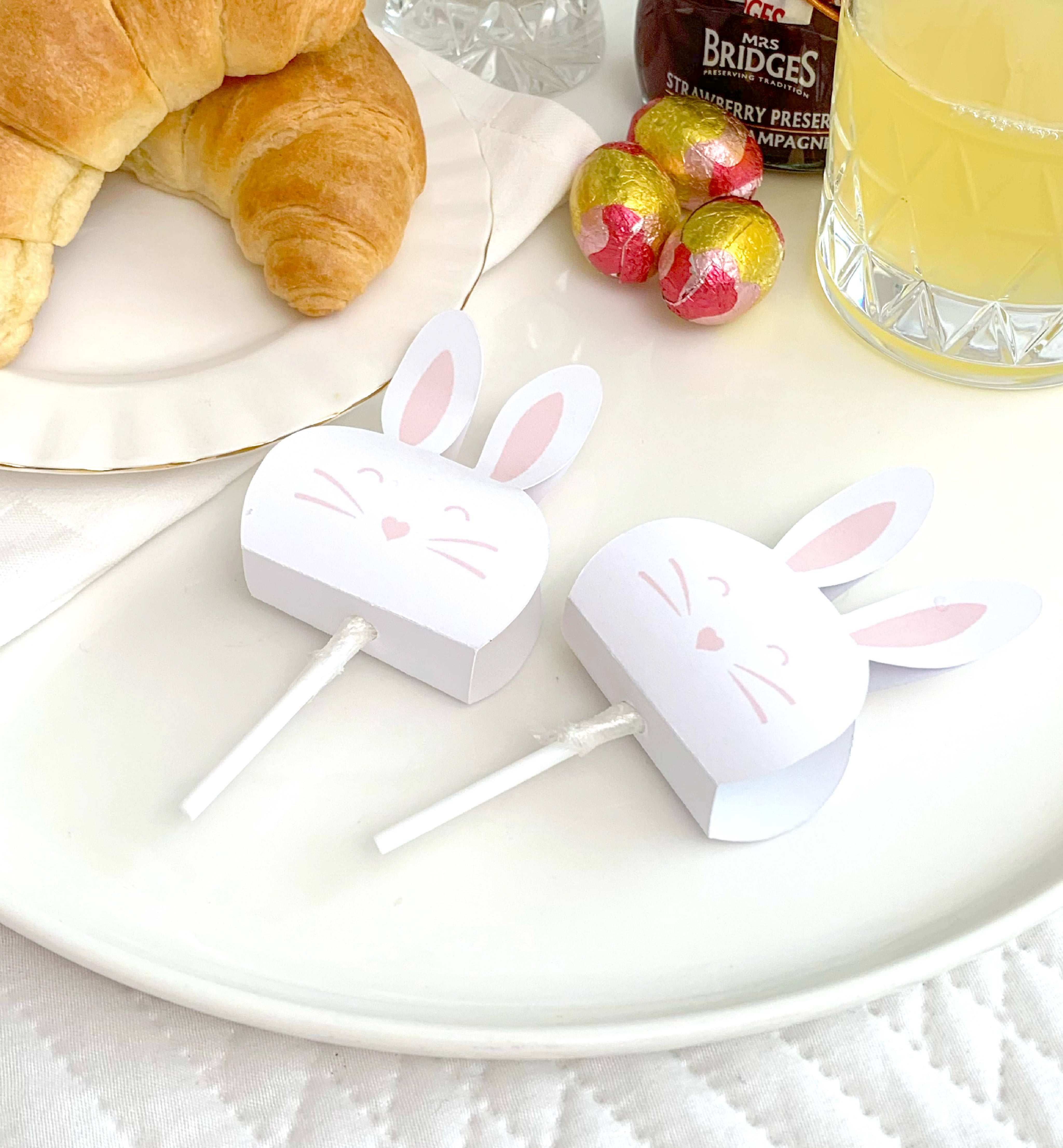 Easter | Printable Easter Bunny Lollipop Wrapper Template – Black Bow ...