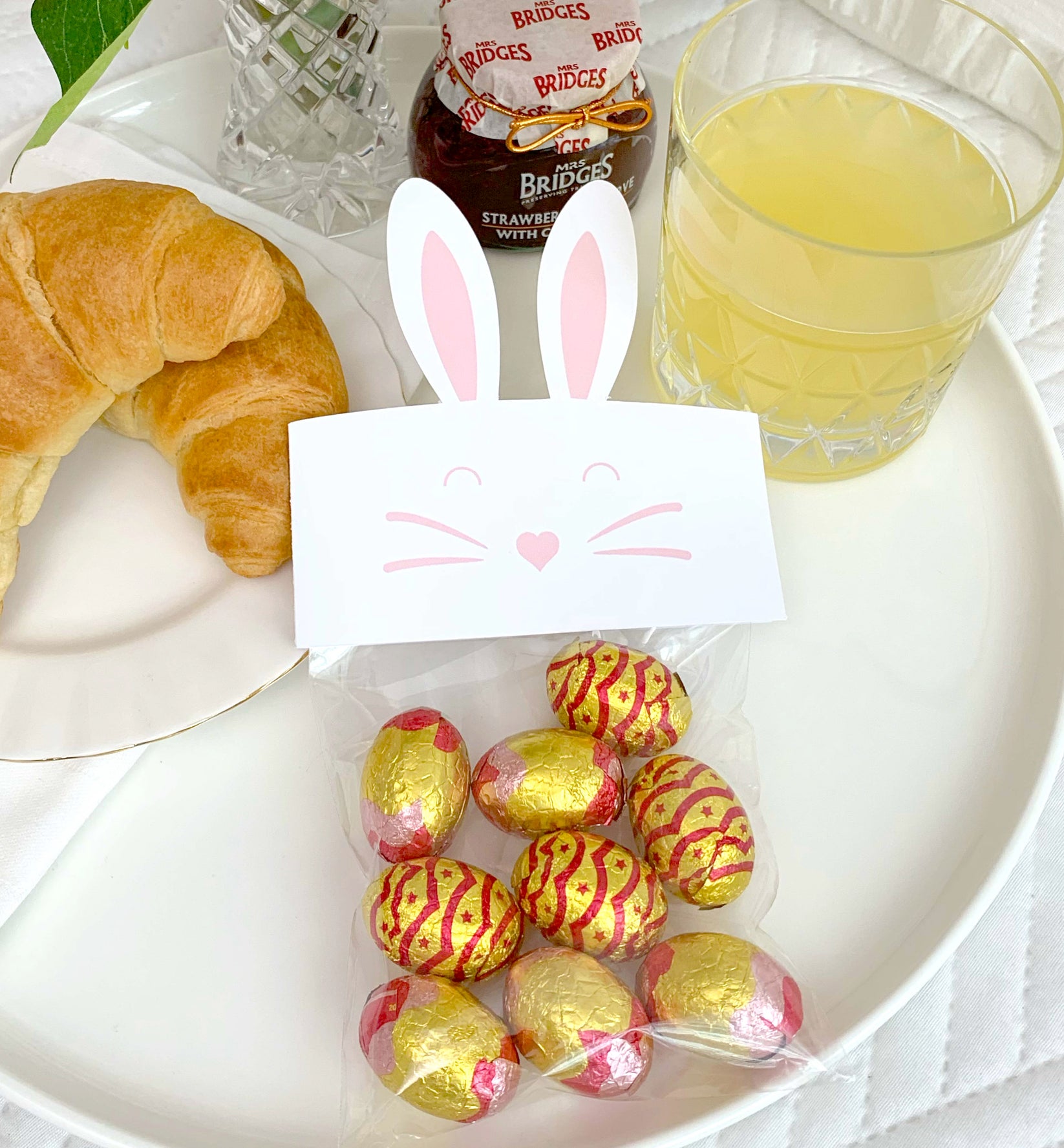 Easter | Printable Easter Bunny Treat Bag Topper Template – Black Bow ...