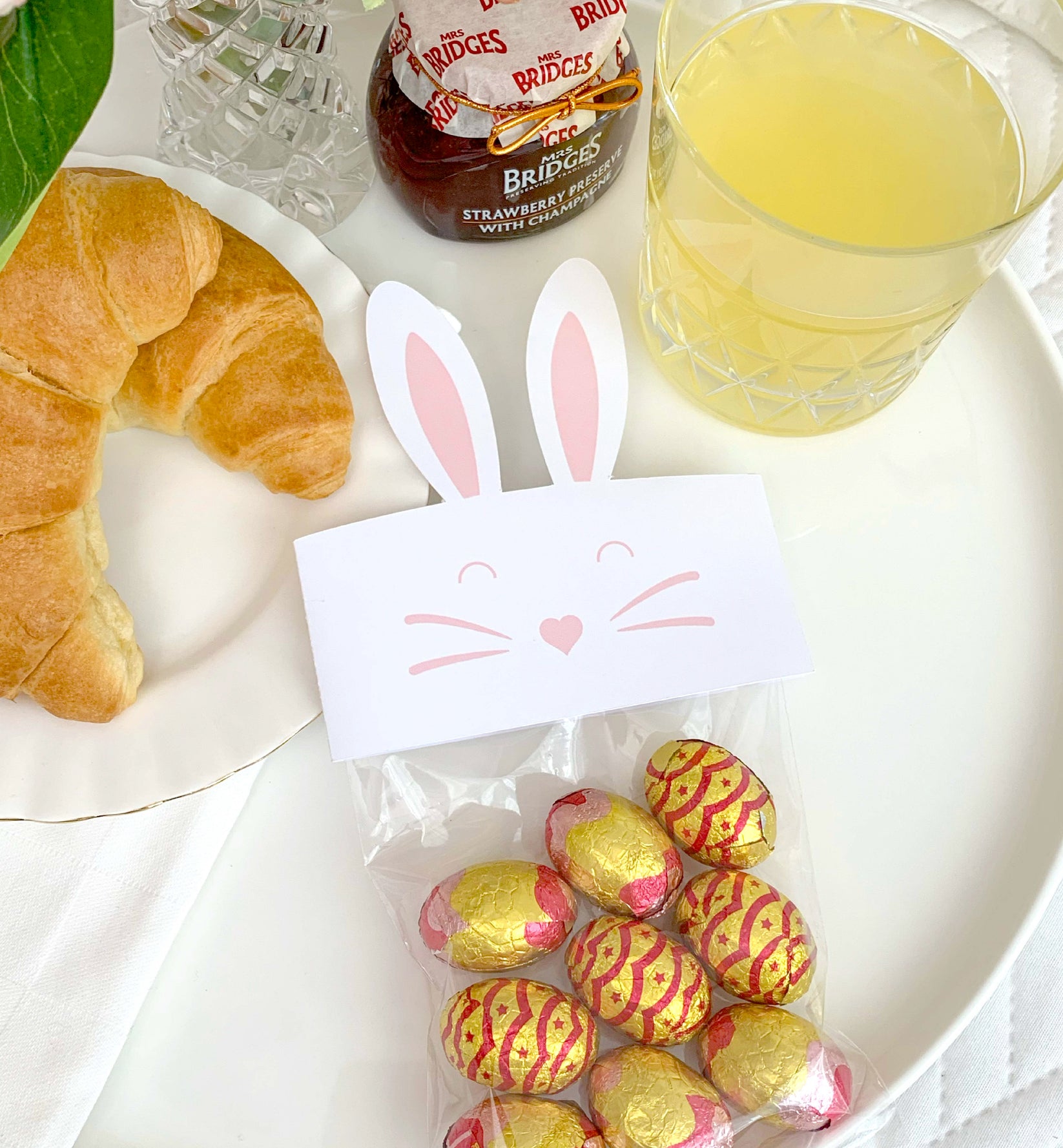 Easter | Printable Easter Bunny Treat Bag Topper Template – Black Bow ...
