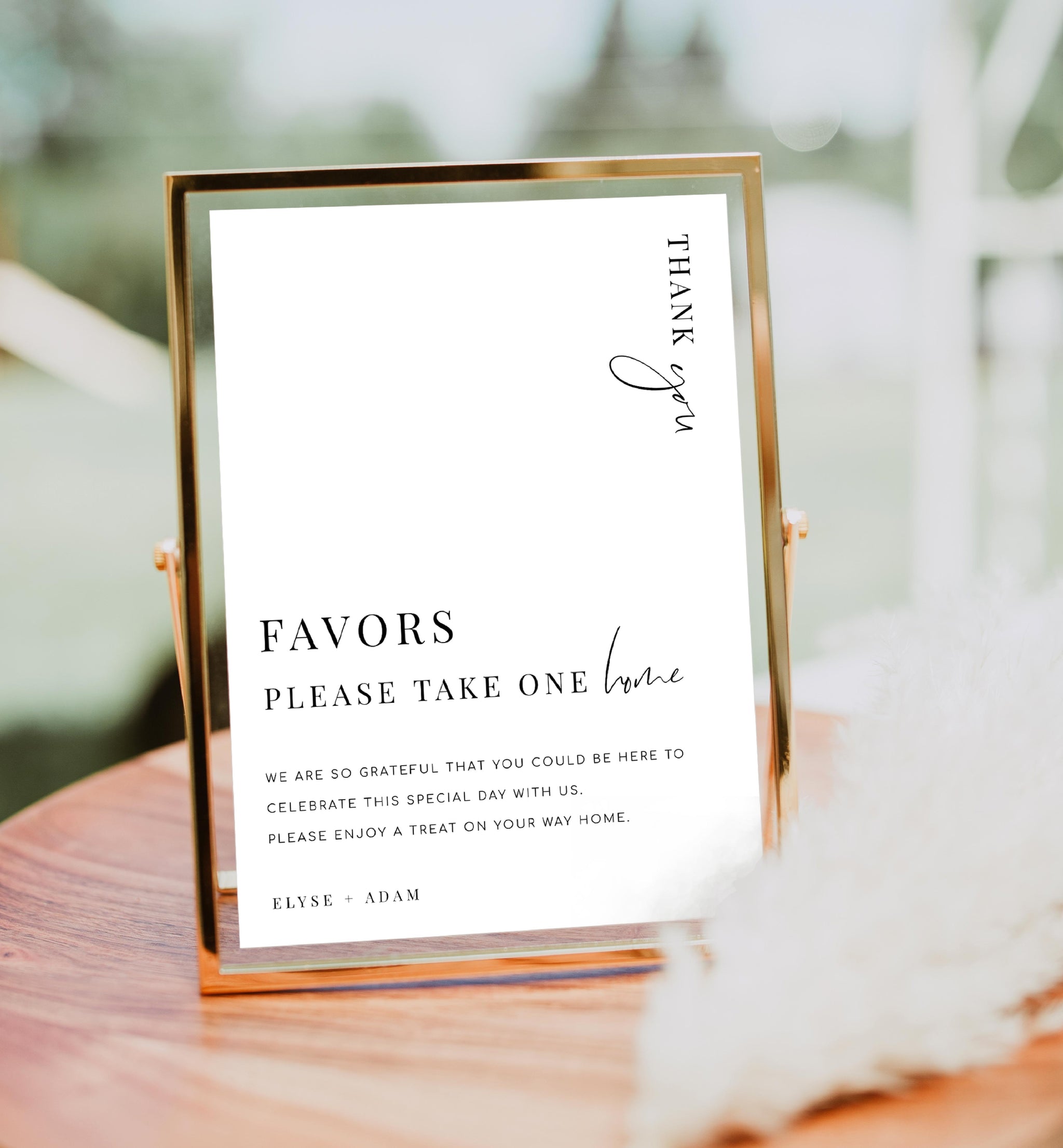 Estelle White | Printable Favours Sign – Black Bow Studio