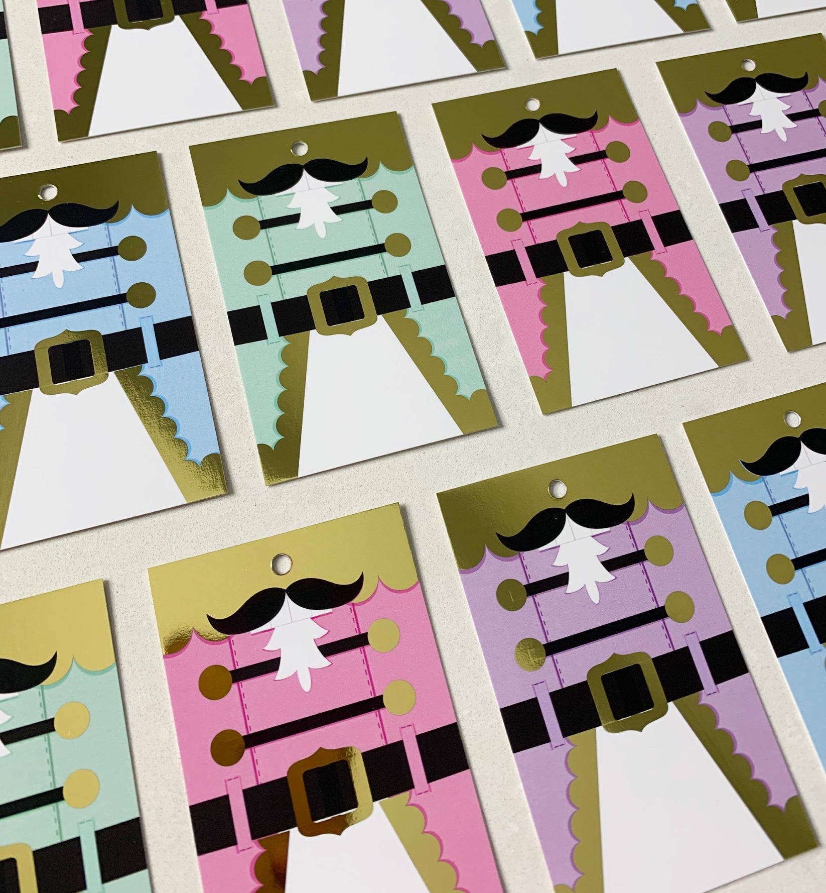 Nutcracker Coat Multi | Set of 8 Christmas Gift Tags – Black Bow Studio