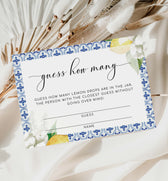 The Med Lemons | Printable Guess How Many Game Sign & Card Template ...