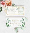 Ferras Blossom Greenery | Printable Birthday Custom Gift Voucher Templ ...