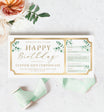Ferras Blossom Greenery | Printable Birthday Custom Gift Voucher Templ ...