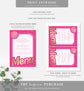 Barbie Party Hot Pink Gold | Printable Menu Template – Black Bow Studio