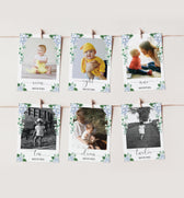 Ferras Blue | Printable My First Year Photo Timeline Banner Template ...