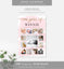 Watercolour Pink | Printable My First Year Photo Timeline Sign Templat ...