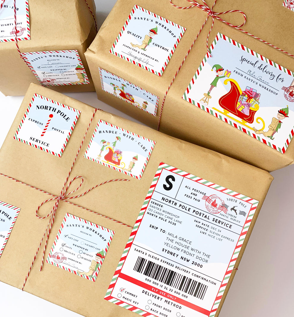 Santa's Workshop Multi | Printable Christmas Special Delivery Tag Temp ...