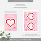 Convo Hearts Pink | Printable Sweetheart Valentine Cookie Card Templat ...