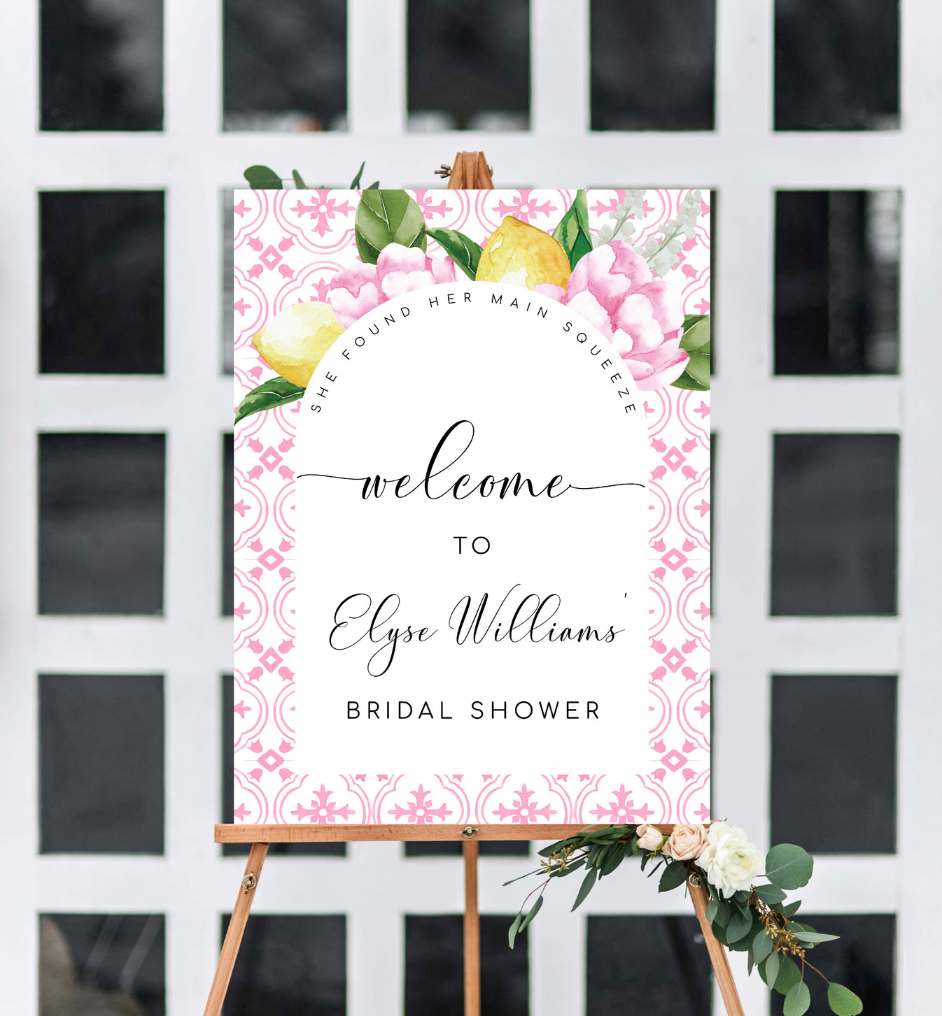 The Med Lemons Printable Welcome Sign – Black Bow Studio
