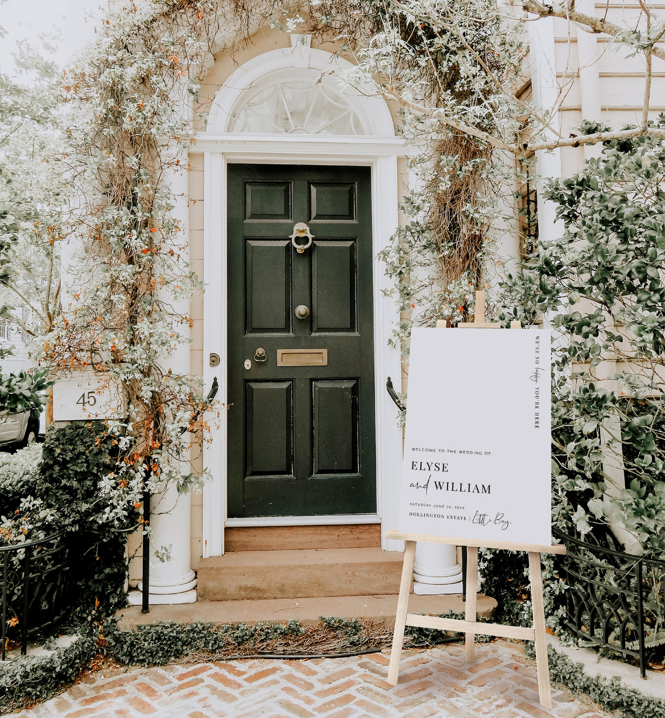 Estelle White | Printable Welcome Sign – Black Bow Studio
