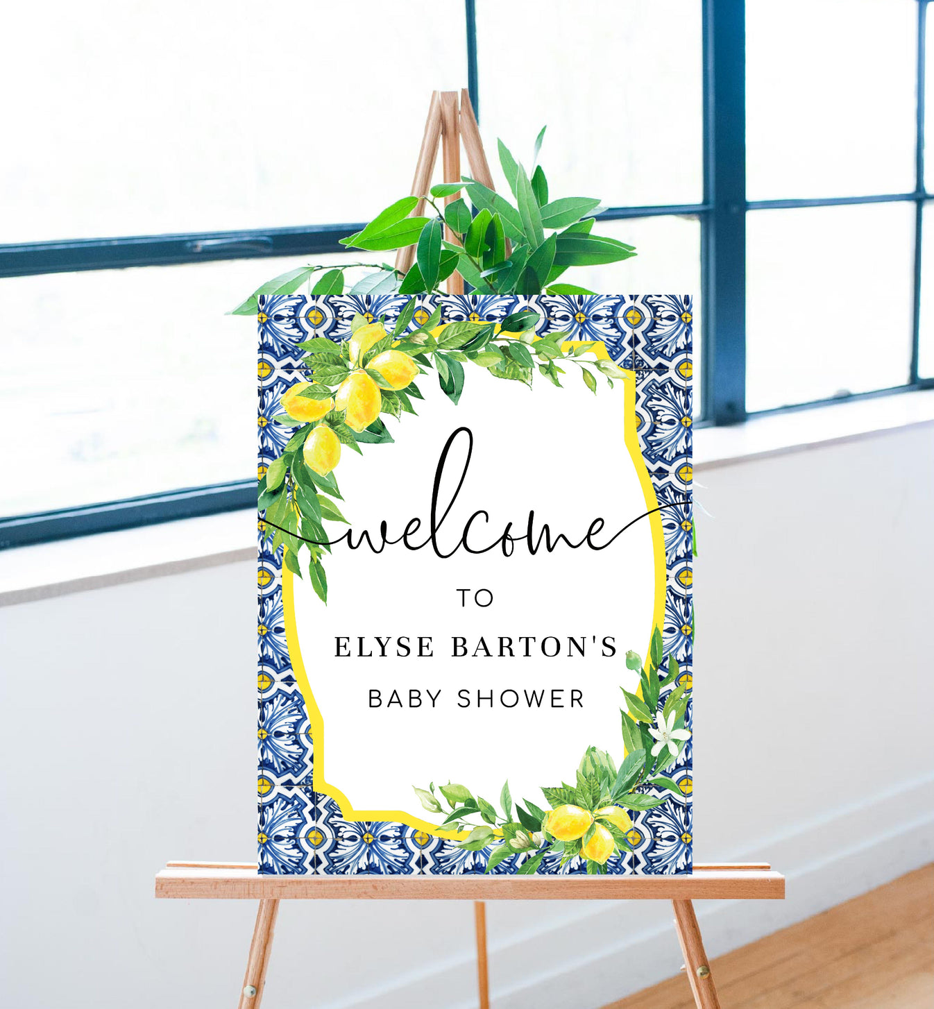 Positano Lemons | Printable Welcome Sign Template – Black Bow Studio