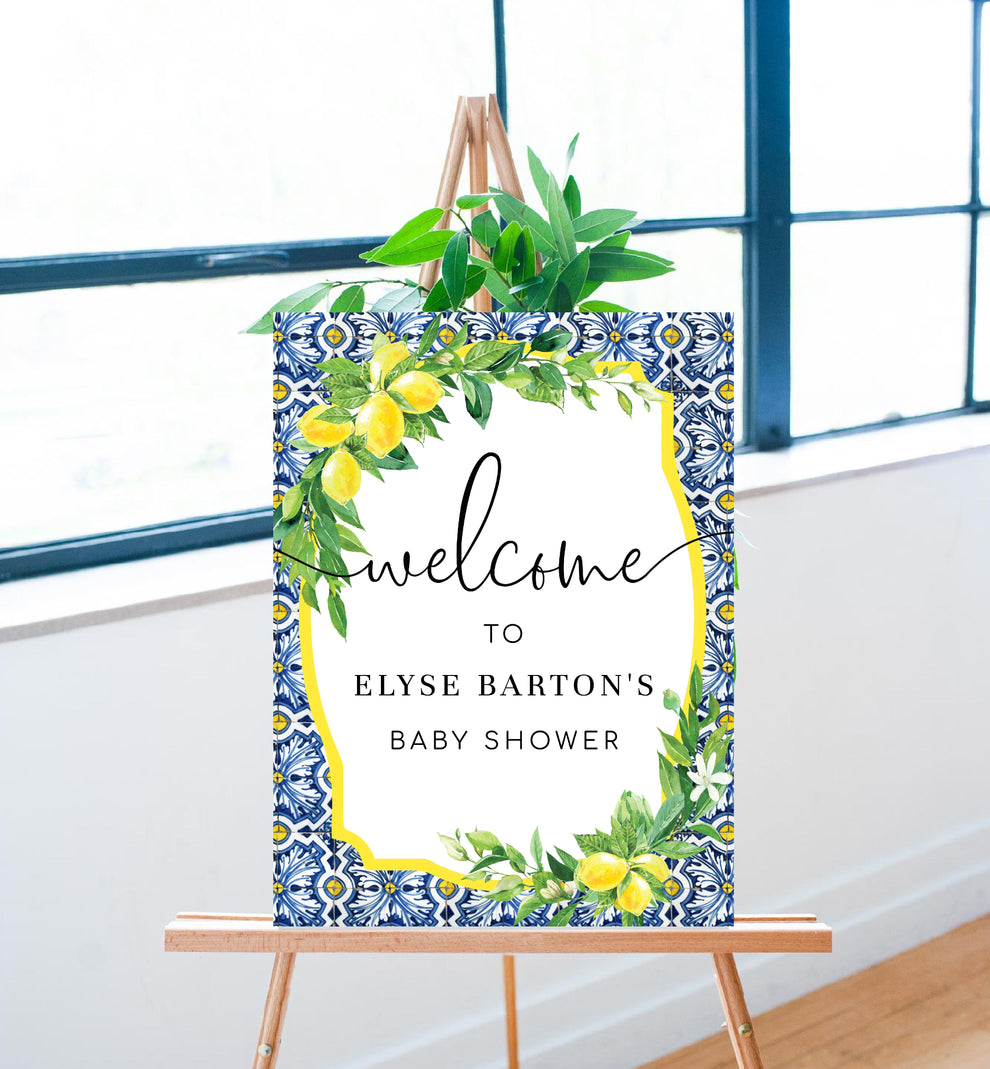 Positano Lemons | Printable Welcome Sign Template – Black Bow Studio